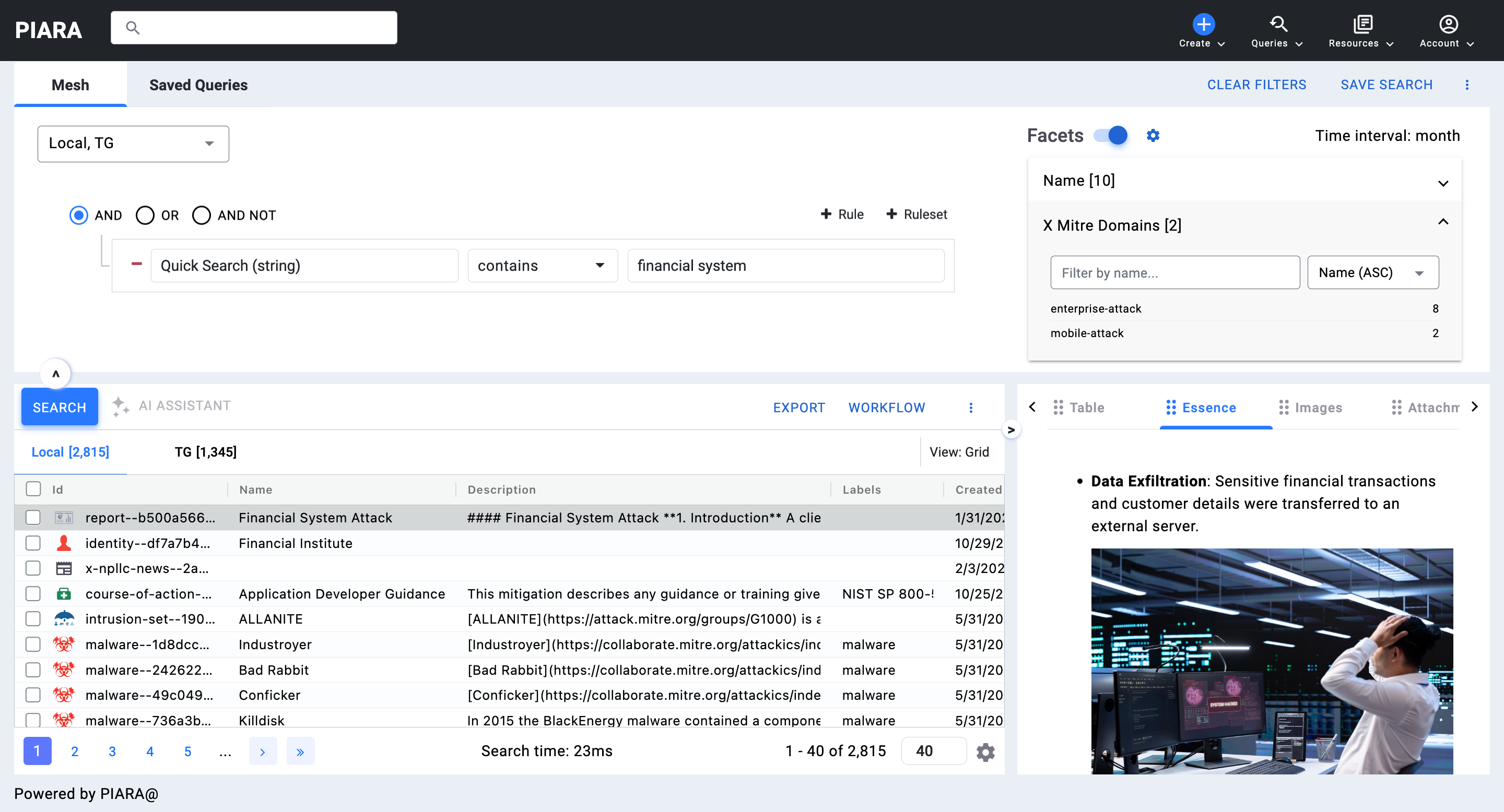 PIARA - Advanced Intelligence Management Software